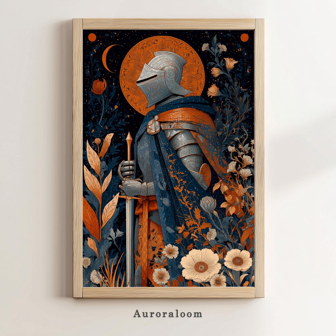 Medieval Knight Art Print | Knightcore Fantasy Art | Fantasy Folk Wall ...