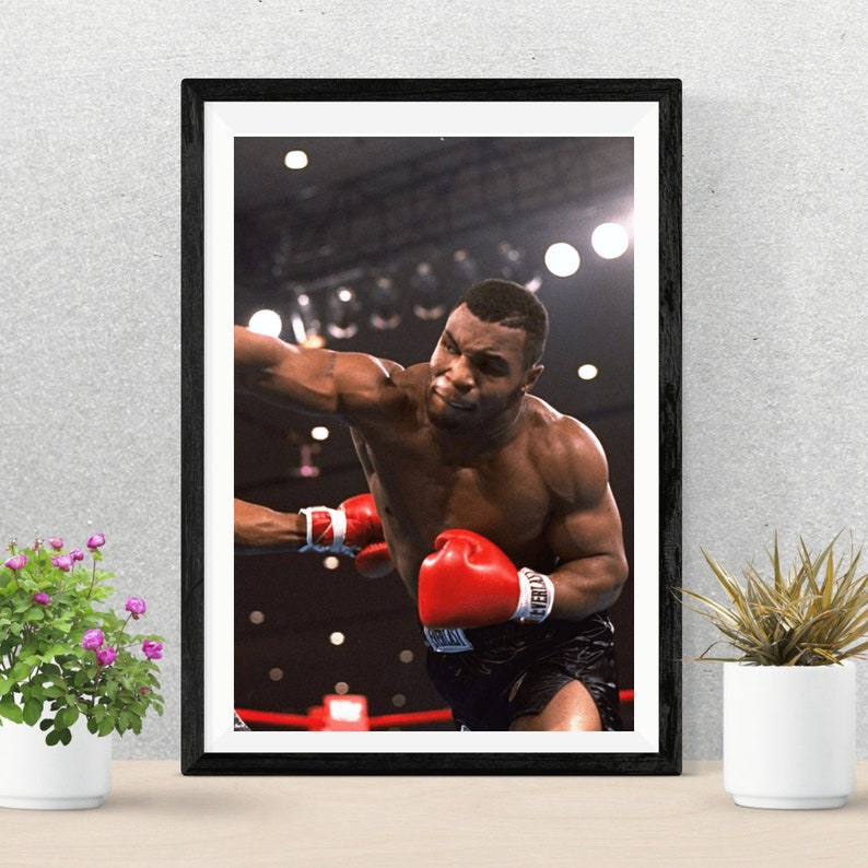 Mike Tyson Poster | Mike Tyson Vintage Boxing Photo | Intense Fight ...