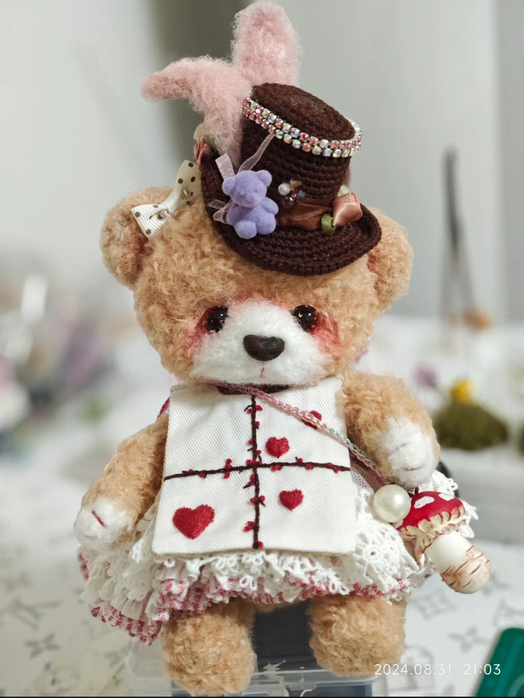 Artist Handmade Teddy Bear, Personalized Handcrafted Stuffed Animal for ...