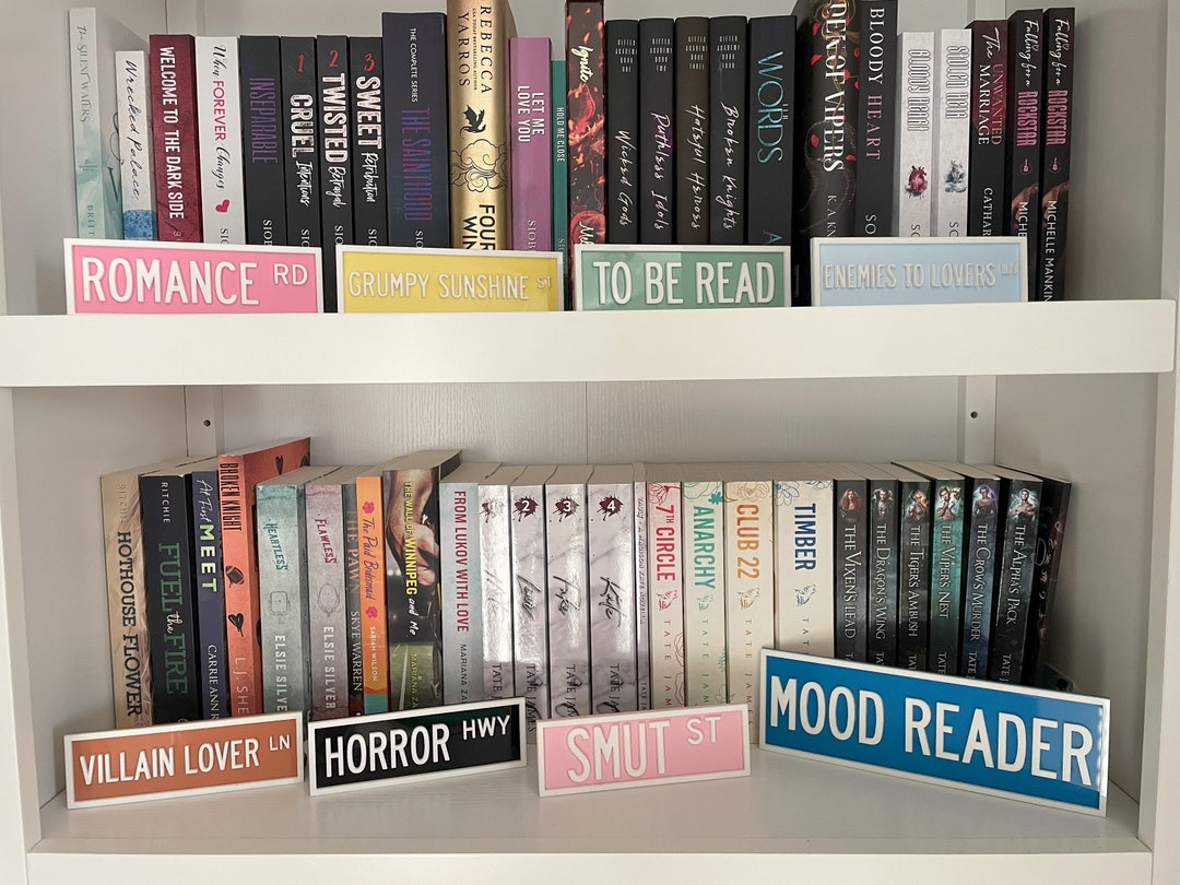 Personalized Bookish Street Sign for Home Library, Library Shelf Decor ...