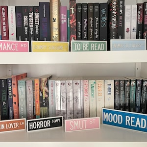 Library Sign, Bookshelf Sign, Book Sign, Street Sign, Gift for Book ...