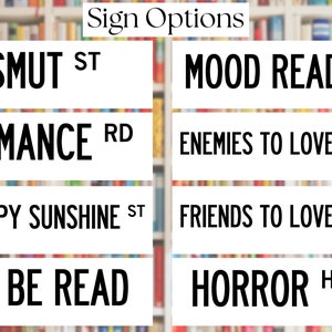 Library Sign, Bookshelf Sign, Book Sign, Street Sign, Gift for Book ...