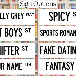 Library Sign, Bookshelf Sign, Book Sign, Street Sign, Gift for Book ...