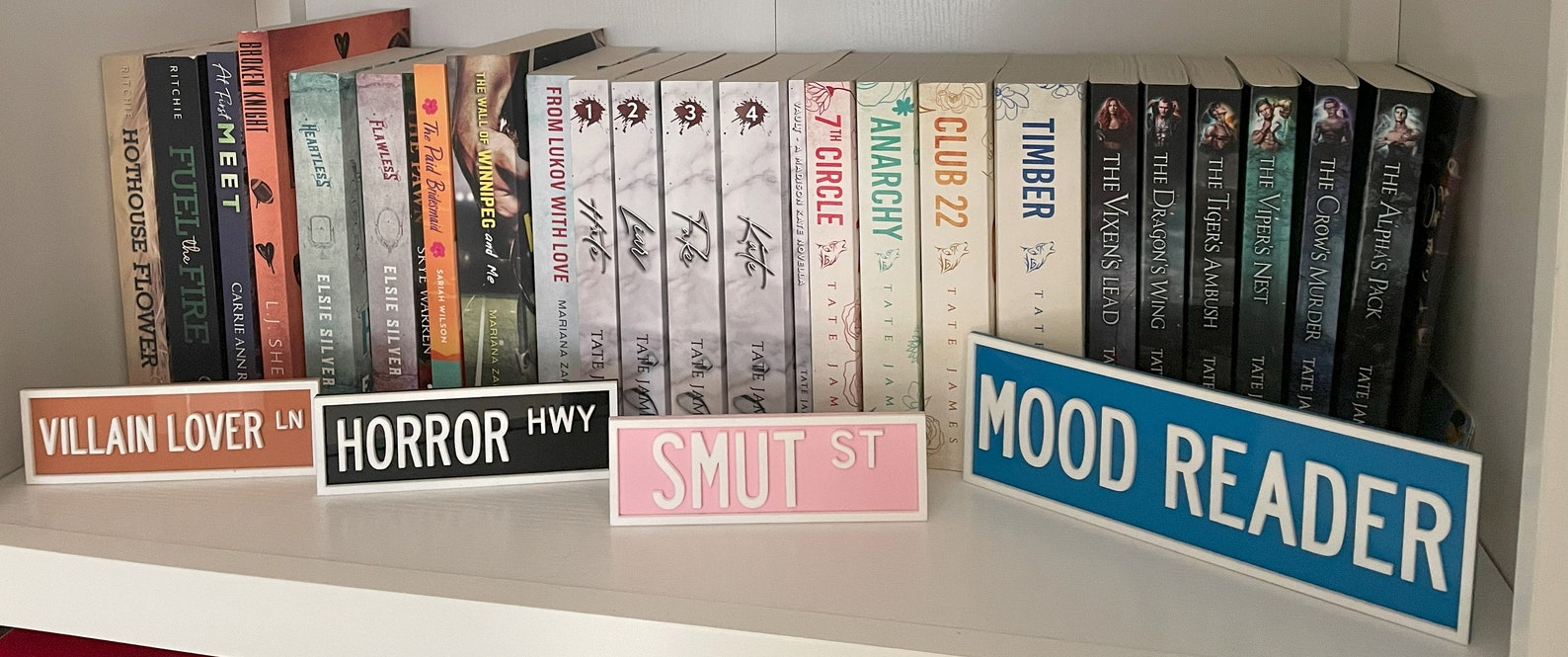 Library Sign, Bookshelf Sign, Book Sign, Street Sign, Gift for Book ...