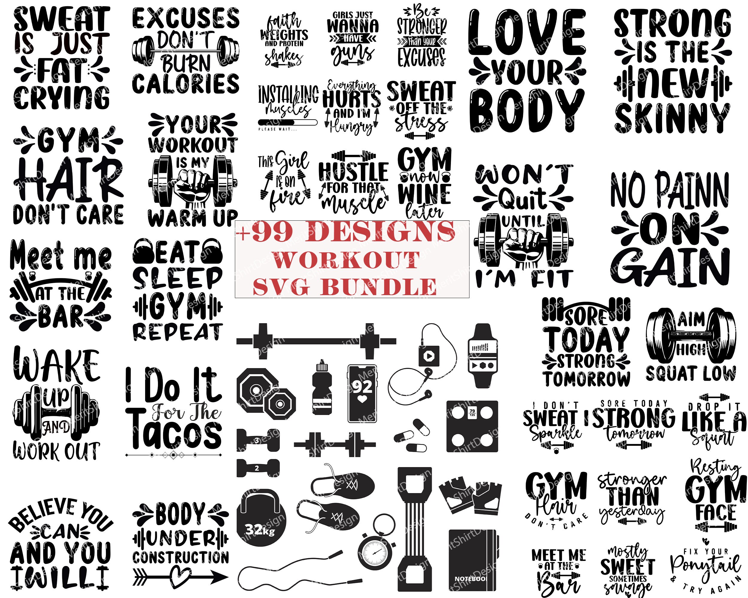 Workout SVG Bundle, Gym SVG Bundle, Workout Shirt Svg, Fitness Svg ...