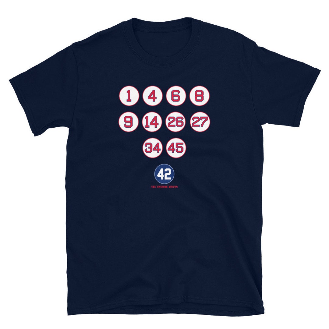 Boston Baseball Retired Numbers T Shirt - Etsy