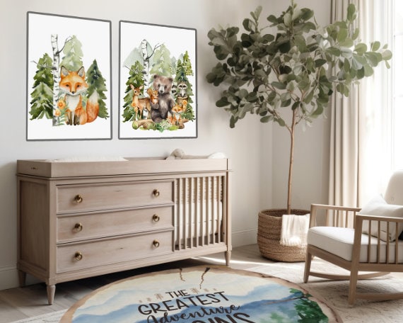 Woodland Wall Art / Woodland Animal Poster / Animal Friends Decor ...