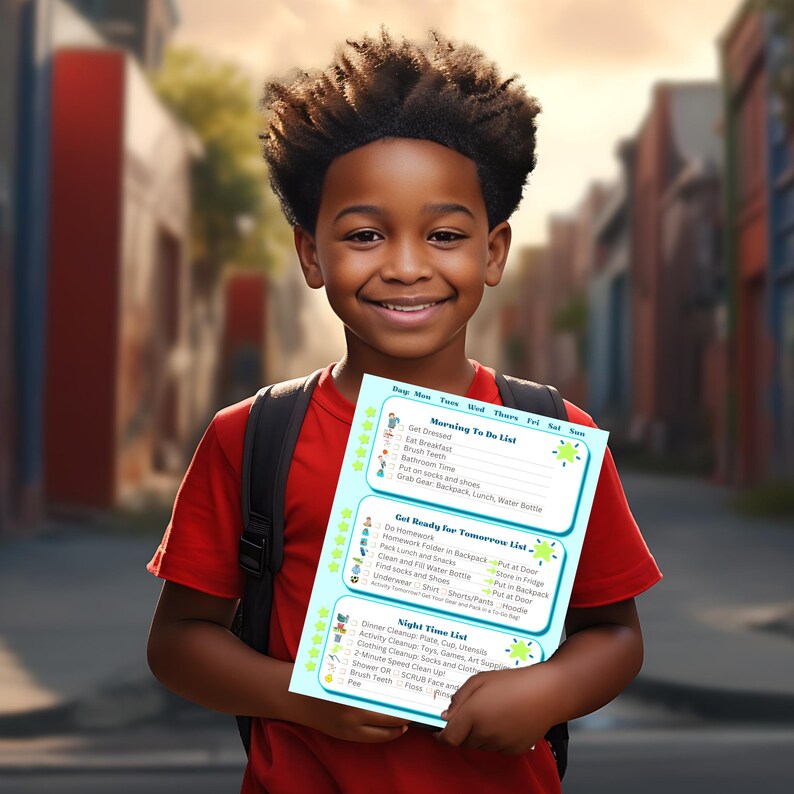 Routine Tracker PRINTABLE / Kid Visual Routine Chart / Morning Routine ...