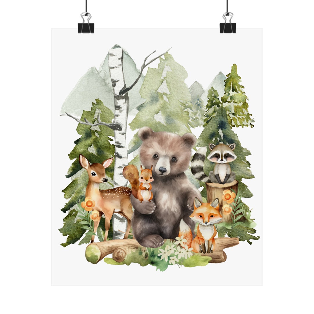 Woodland Wall Art / Woodland Animal Prints / Animal Friends Decor ...