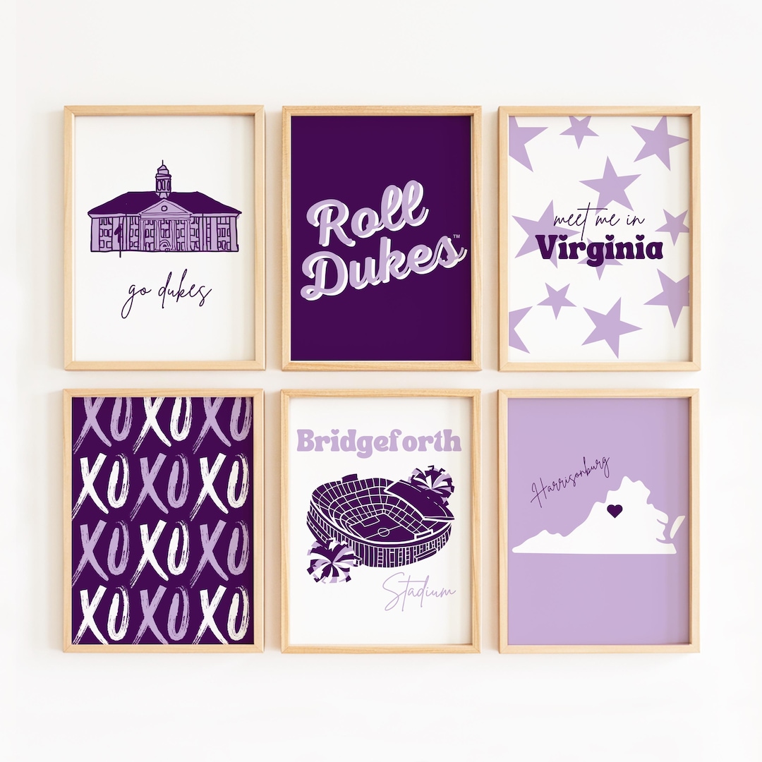 James Madison University Purple Wall Art | JMU Dorm Decor (digital ...