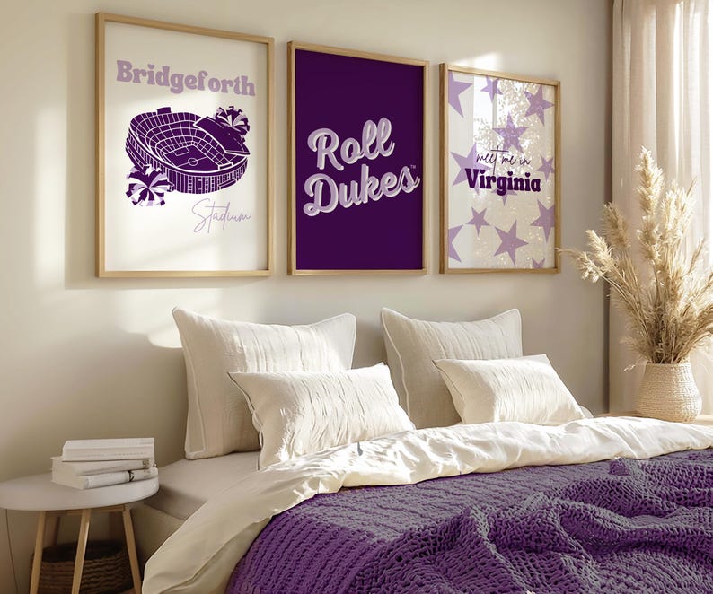 James Madison University Purple Wall Art | JMU Dorm Decor (digital ...
