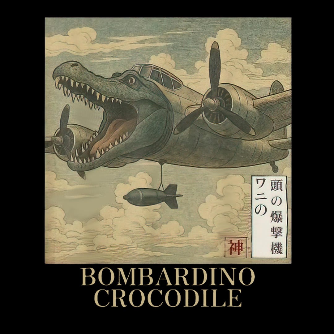 Bombardino Crocodilo Japanese Meme Funny Italian Brainrot PNG Digital ...