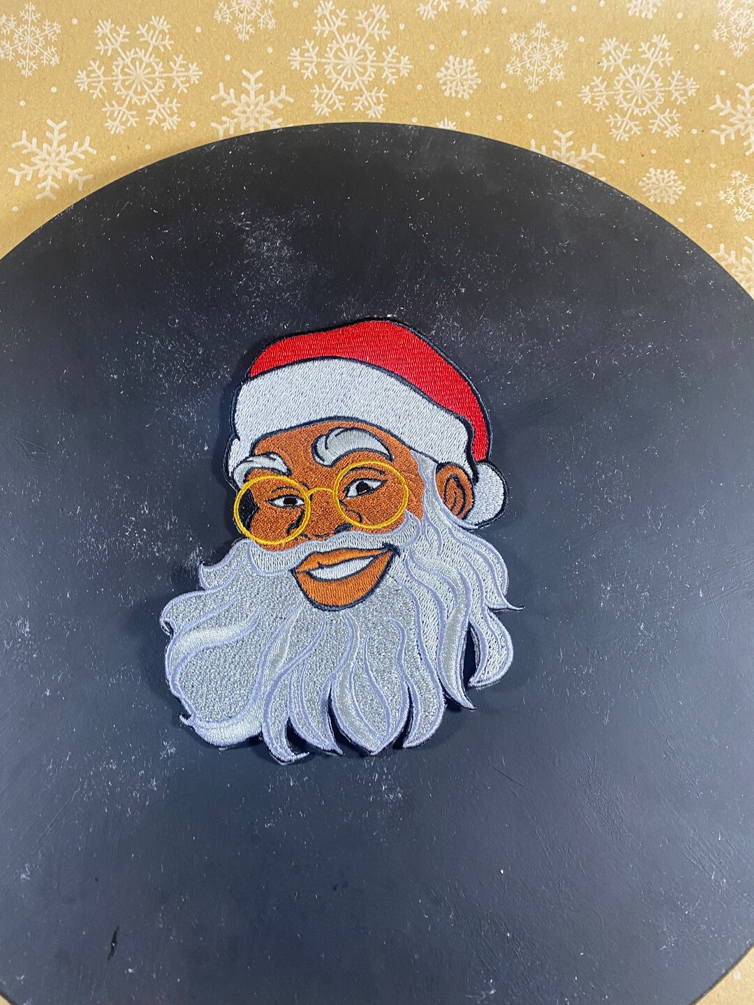 Handsome Santa Patch Black African American Santa Claus - Etsy