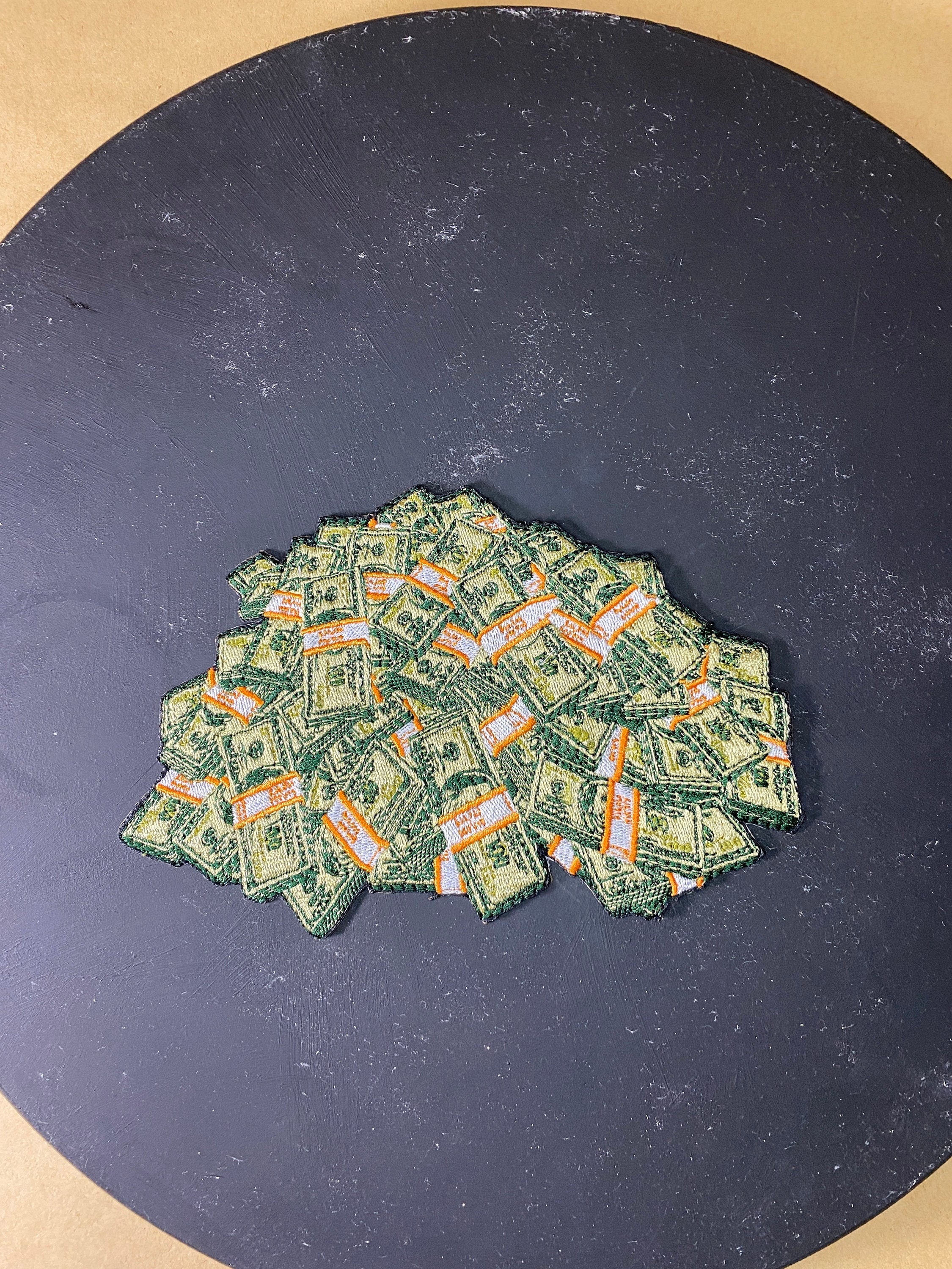Pile of Money Realistic Stacks of Cash Iron-on Patch Money Bands Patch ...