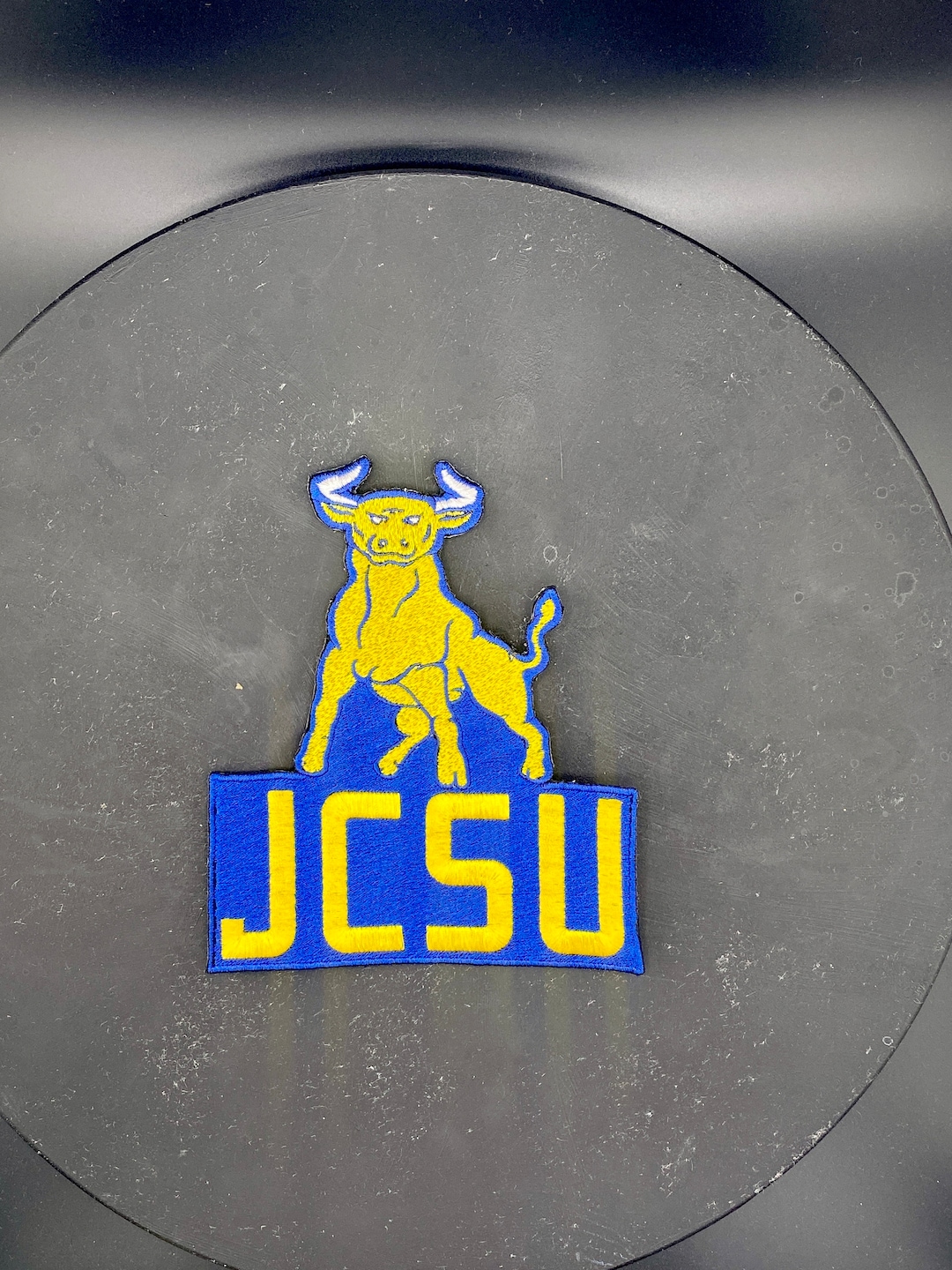 JCSU Golden Bull Iron-on Patch - Blue & Gold Mascot Embroidery, Perfect ...