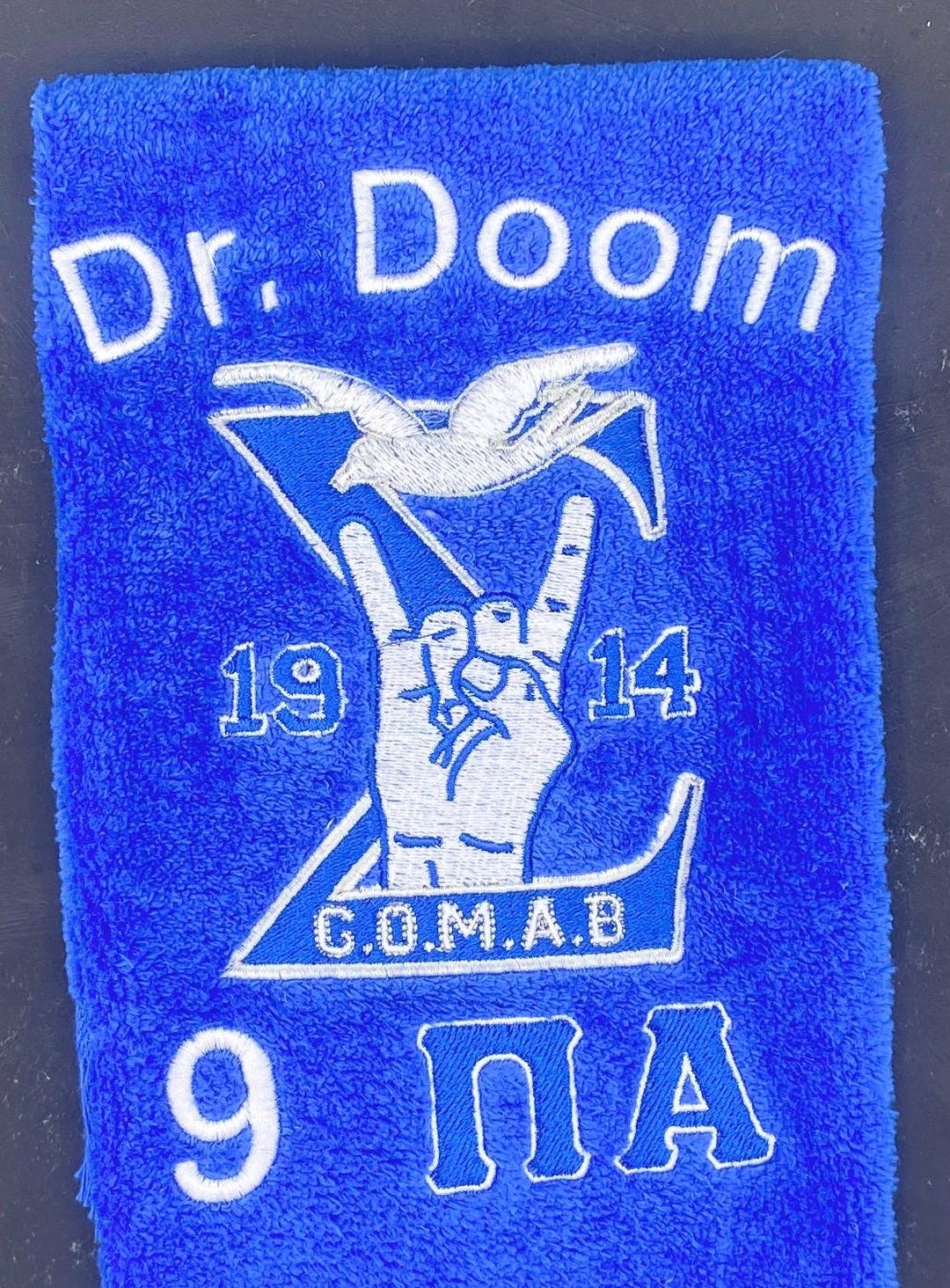 GOMAB Embroidered PERSONALIZED Phi Beta Sigma Towel | 1914 Greek Gift ...