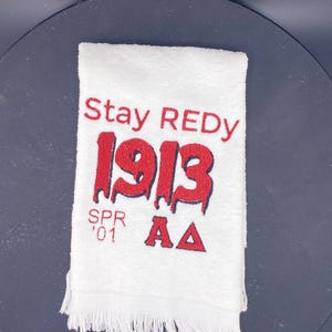 Delta Sigma Theta Dripping 1913 PERSONALIZED Embroidered Stroll Towel ...