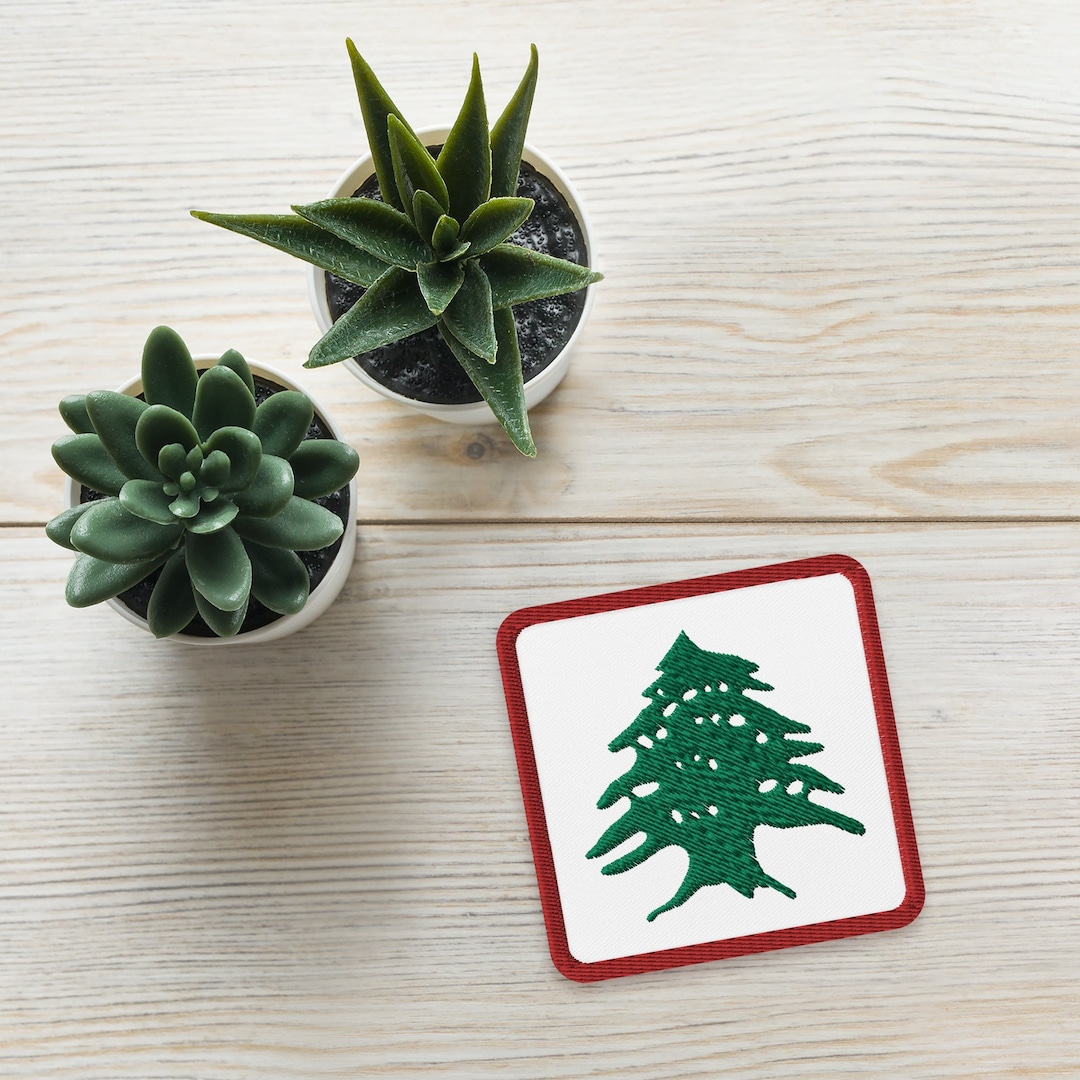 Lebanese Cedar Tree Embroidered Patch, Lebanon Patch, Lebanon Flag Patch, Lebanon Cedar Badge - Etsy