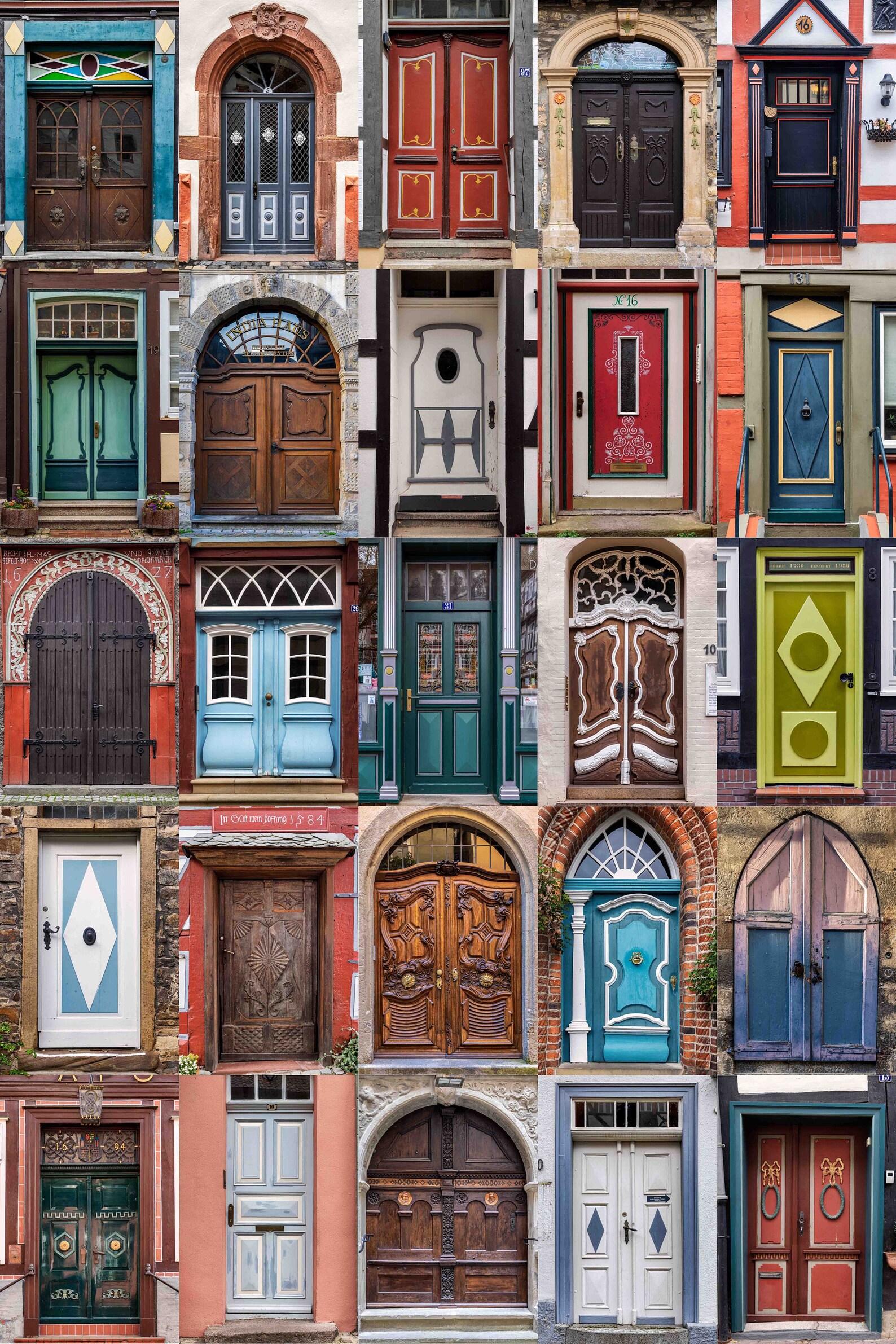 Colorful Doors Collage Print, Rustic Wall Art (digital Download) - Etsy