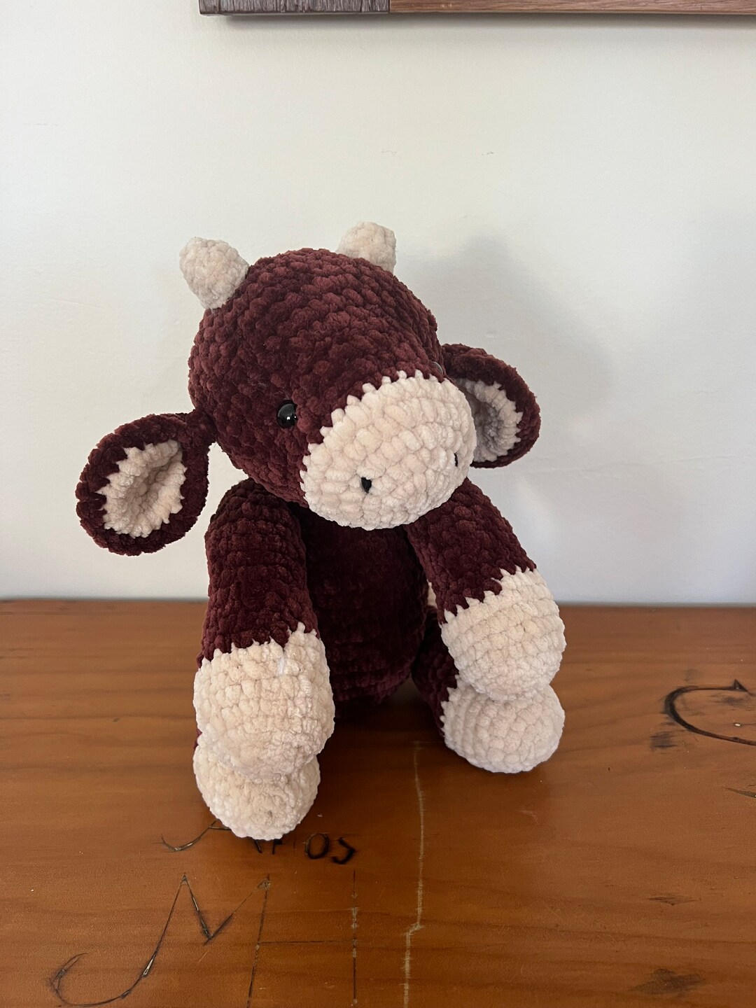 Crochet Brown Cow Plush - Etsy