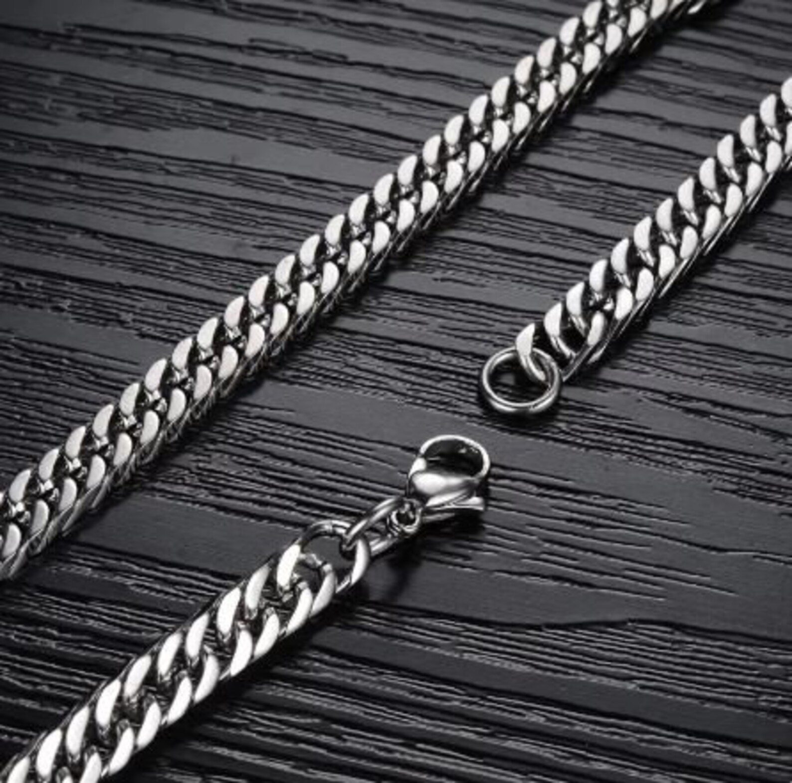 Stainless Steel Cuban Chain Necklace - Etsy