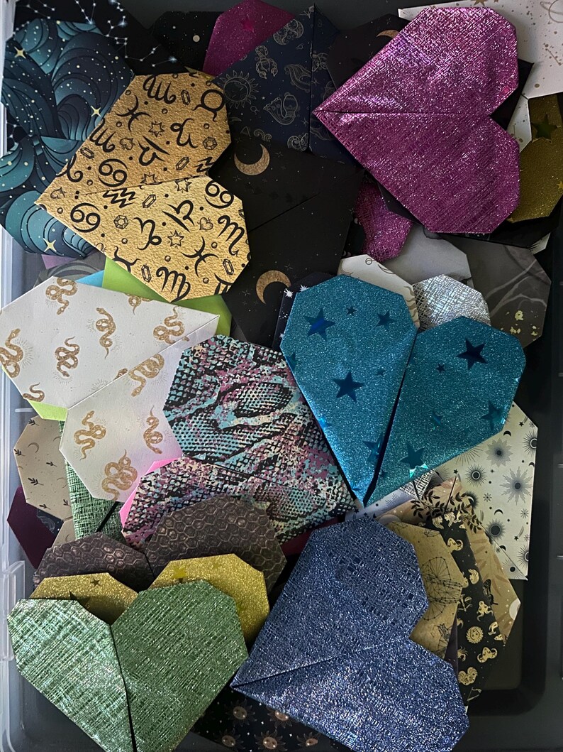 Medium Origami Heart (opening Style) SET of 3! - Etsy