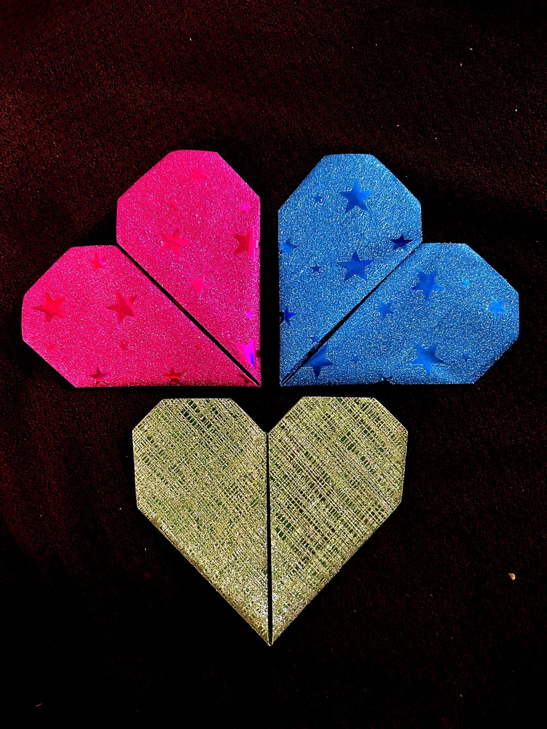 Medium Origami Heart (opening Style) SET of 3! - Etsy