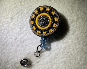 Handmade Beaded ID Badge Reel. - Etsy