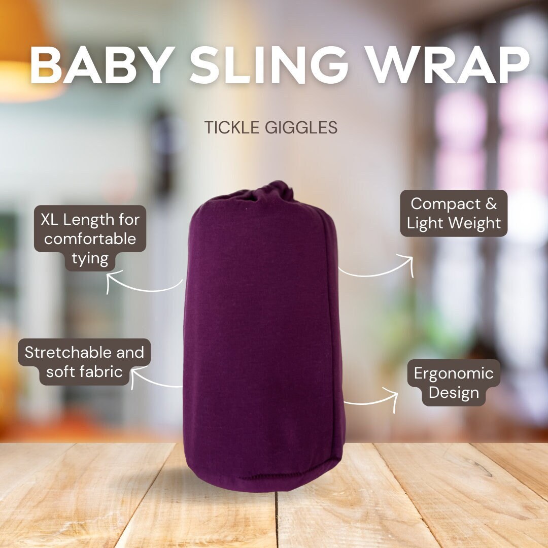 Tickle Giggles Baby Carrier, Baby Sling Wrap Stretchy Infant Sling ...