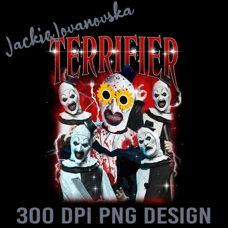 Retro Bootleg Horror Clowns Halloween Png, Horror Movie Character Png ...