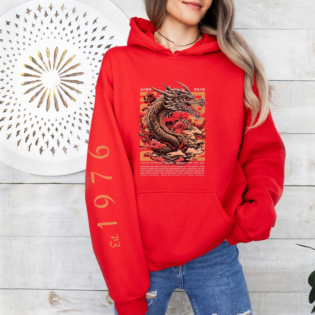 Retro Anime Comic Style Vintage Japanese Golden Dragon Funky Y2k Retro ...