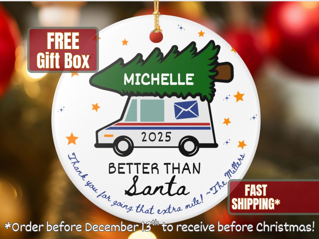 Personalized Christmas Ornament Mail Carrier Gifts for USPS Delivery ...