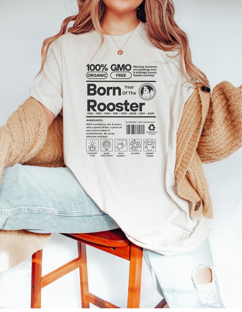 Born Rooster- Personality Traits PNG SVG, Digital Download Asian ...