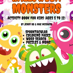 Simple Instant Printable Halloween Monster Coloring & Activity Pages ...
