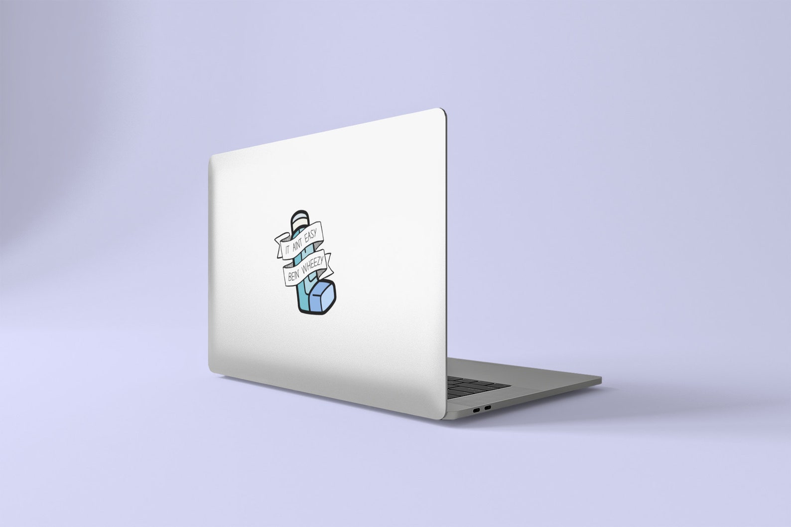Breathe Easy - It's Not Easy Being Wheezy, Asthma Awareness Sticker ...