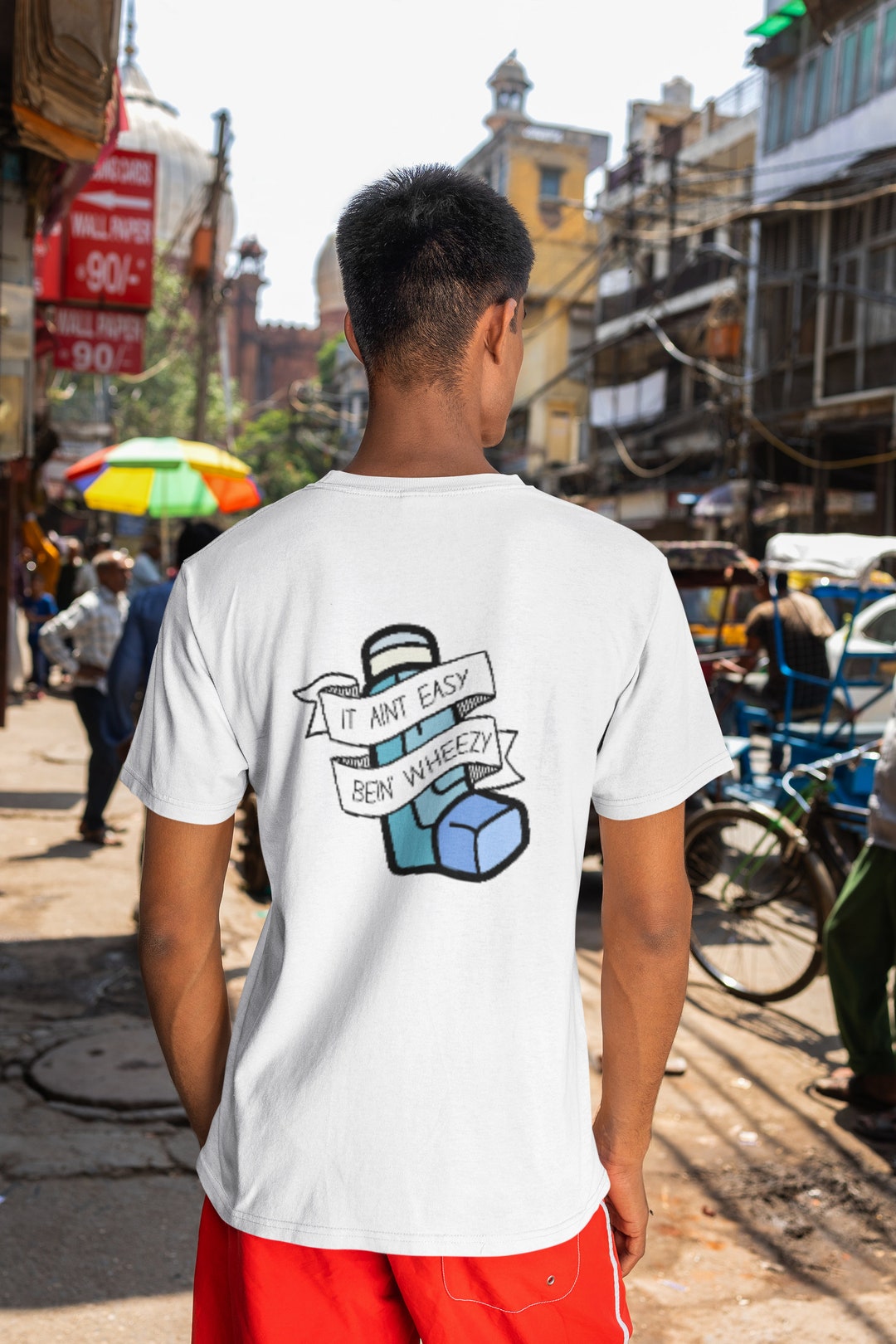 Breathe Easy - It's Not Easy Being Wheezy, Asthma Awareness Shirt ...