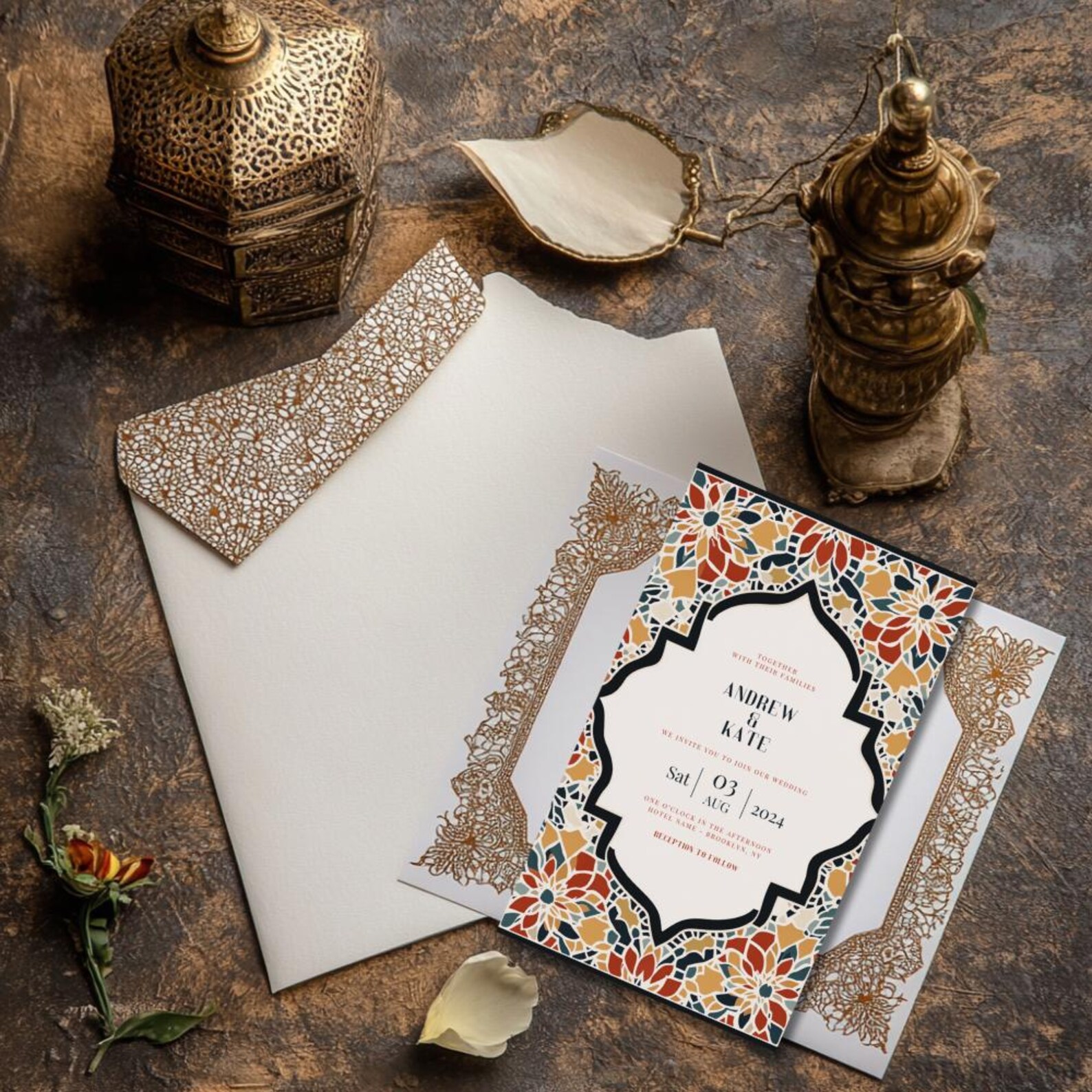 Moroccan Invitation Template, Editable Customizable, Wedding Invite ...