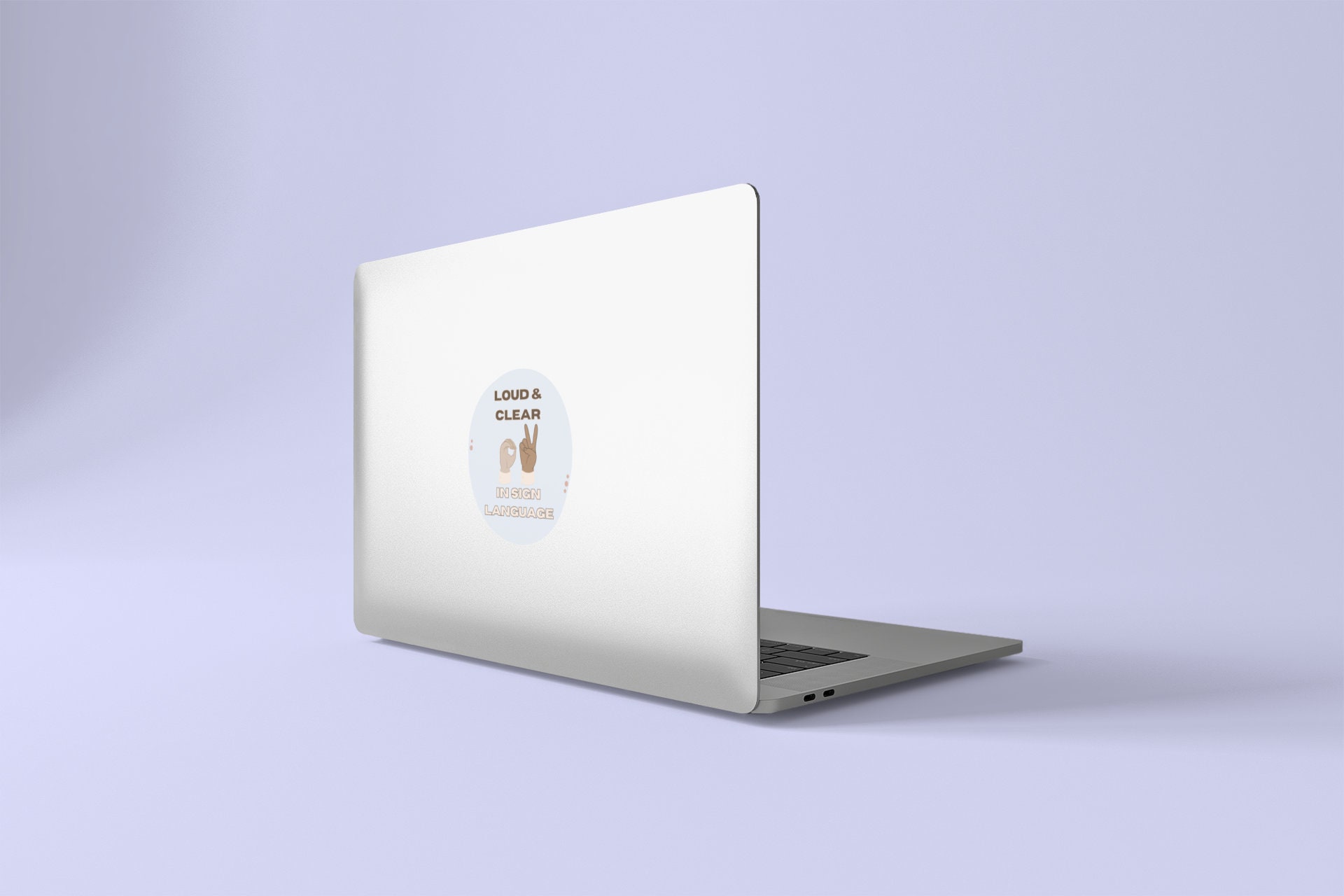 Loud & Clear... in Sign Language Sticker, Deaf Awareness Decal, Hearing ...