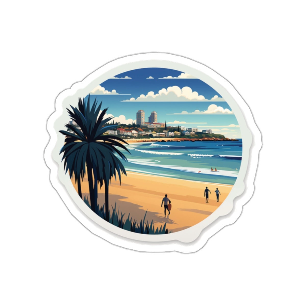 Manly Beach Sticker Souvenir Surf Decal Sticker Travel - Etsy