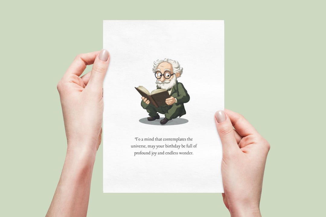 Customizable Birthday Card, Philosopher Card, Birthday Present, Gift ...