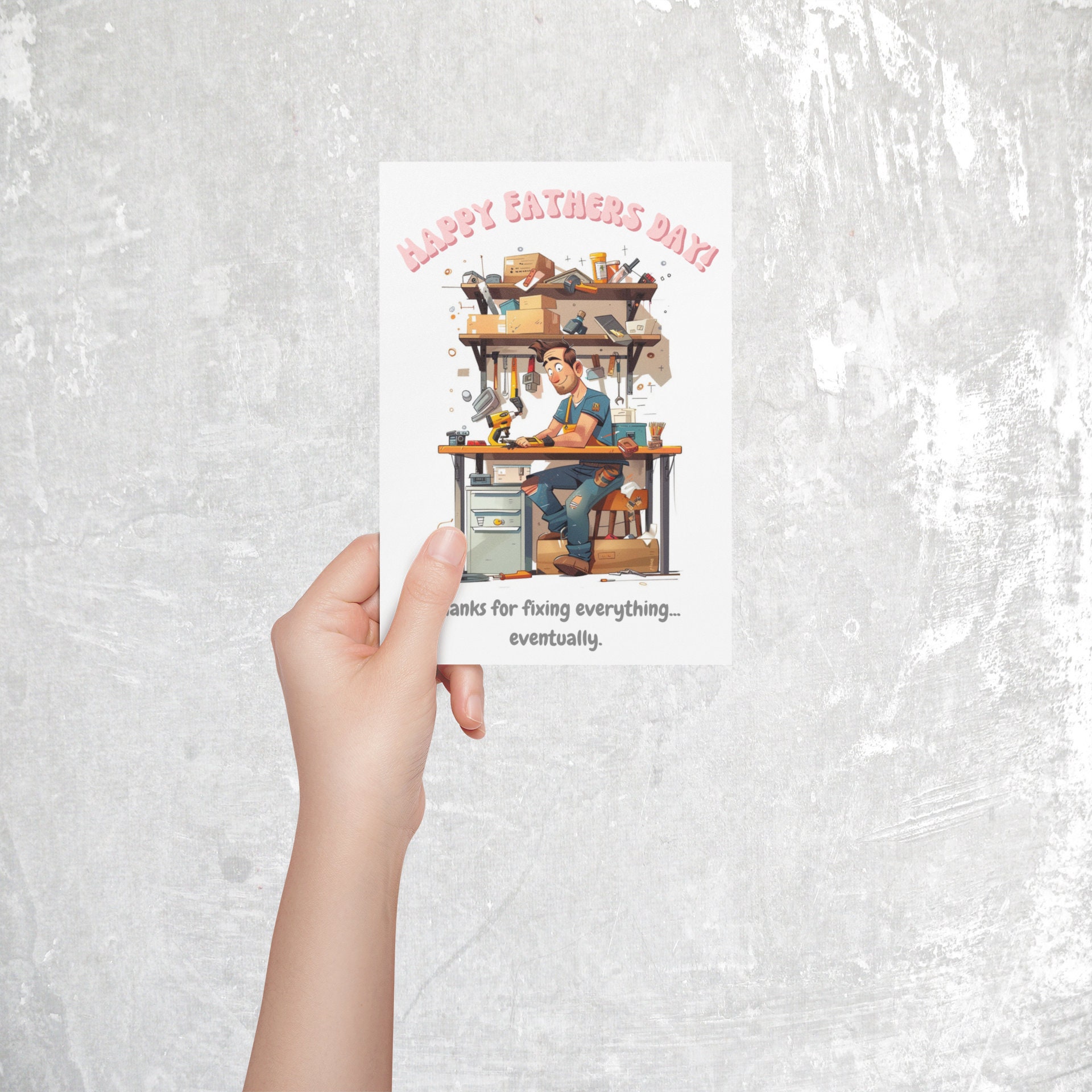 Personalized Fathers Day Card, DIY Dad Card, Customizable, Gift for Dad ...