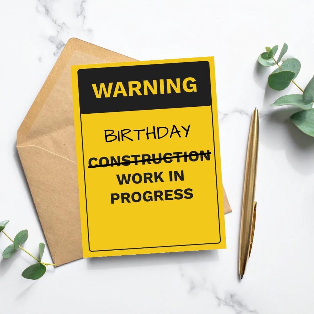 Construction Birthday Card, Editable Customizable, Builder Birthday ...