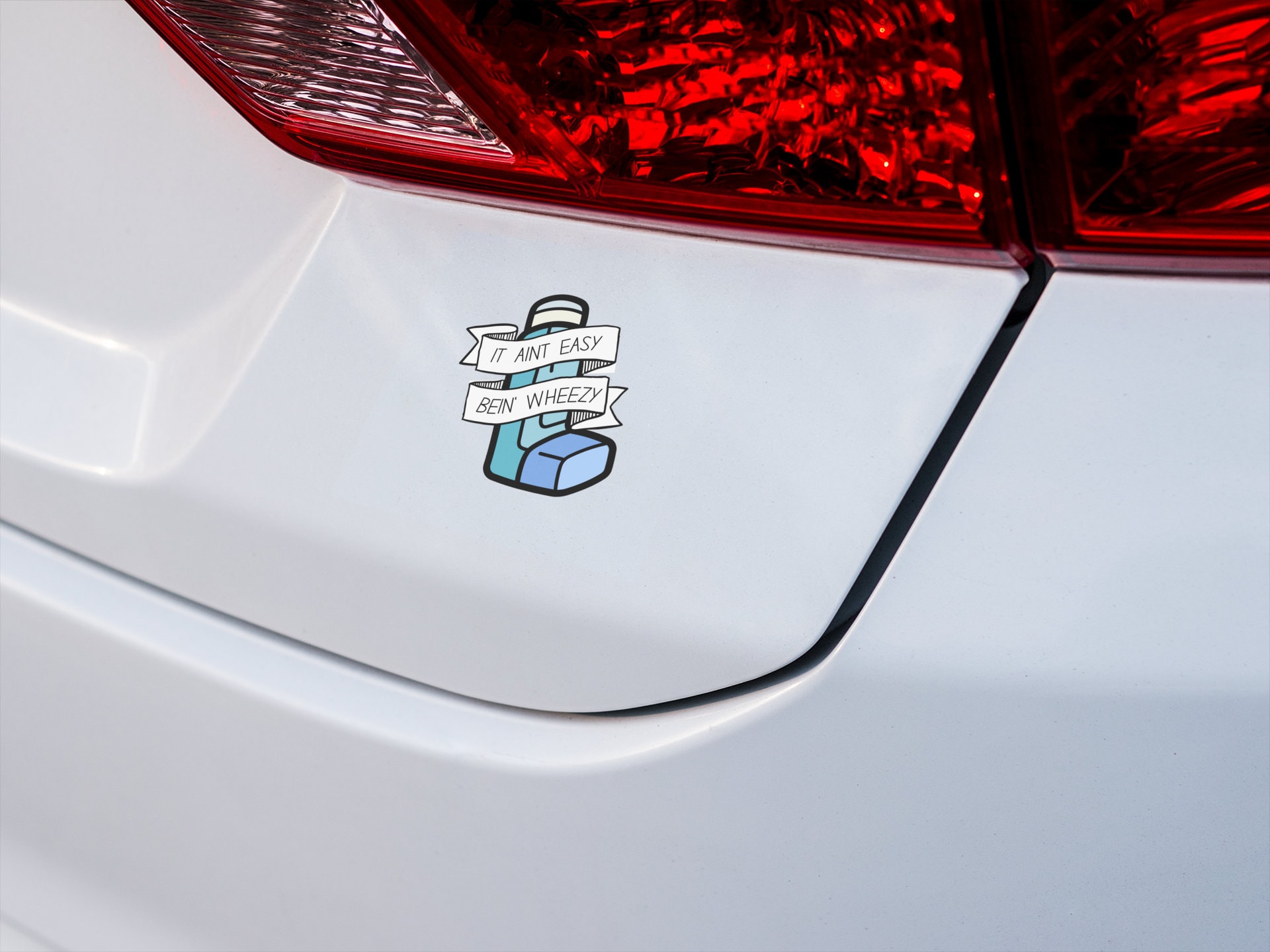 Breathe Easy - It's Not Easy Being Wheezy, Asthma Awareness Sticker ...
