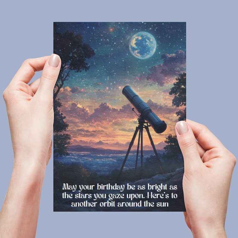 Astronomer Birthday Card - Etsy