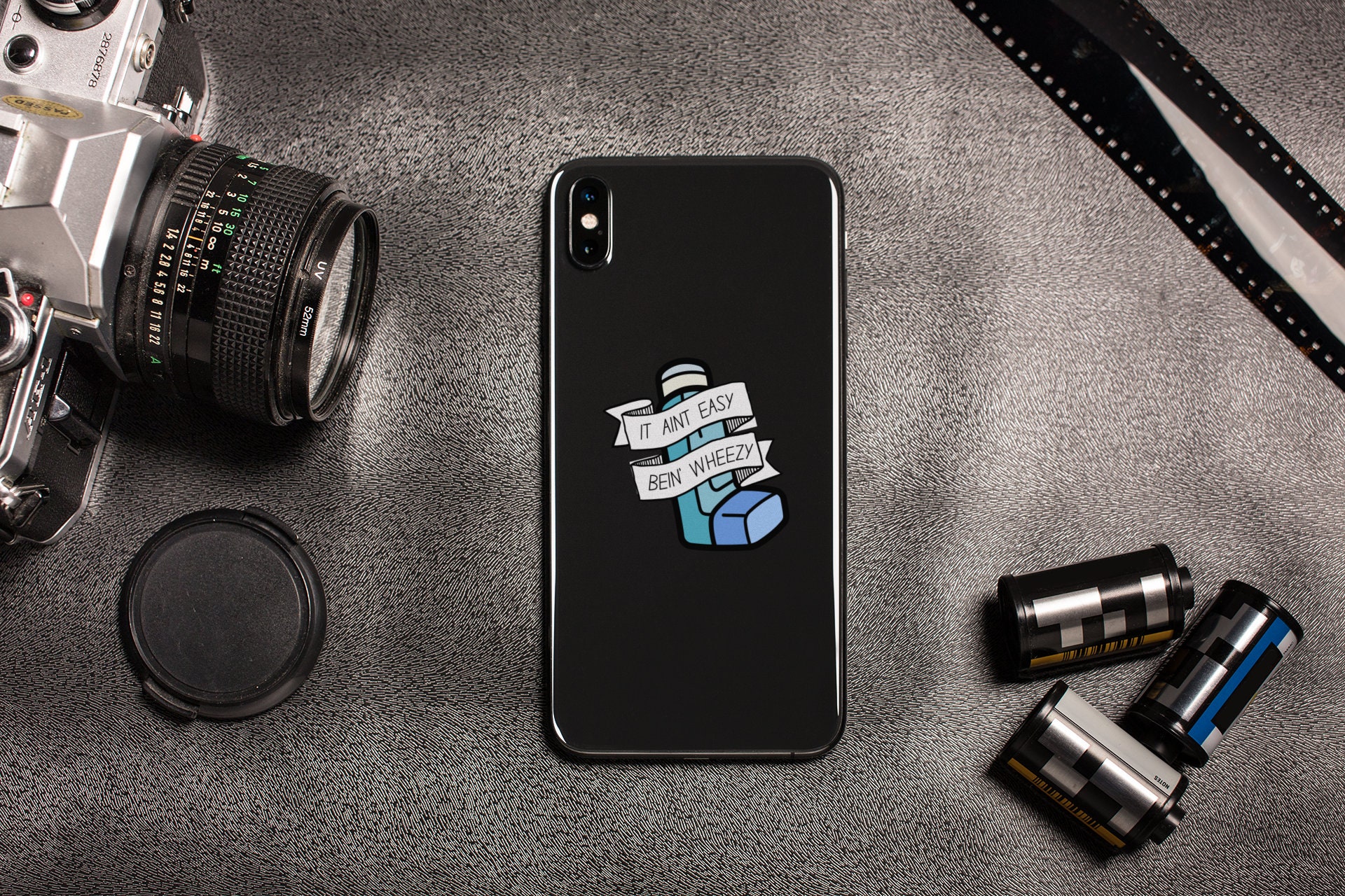 Breathe Easy It's Not Easy Being Wheezy, Asthma Awareness Sticker ...