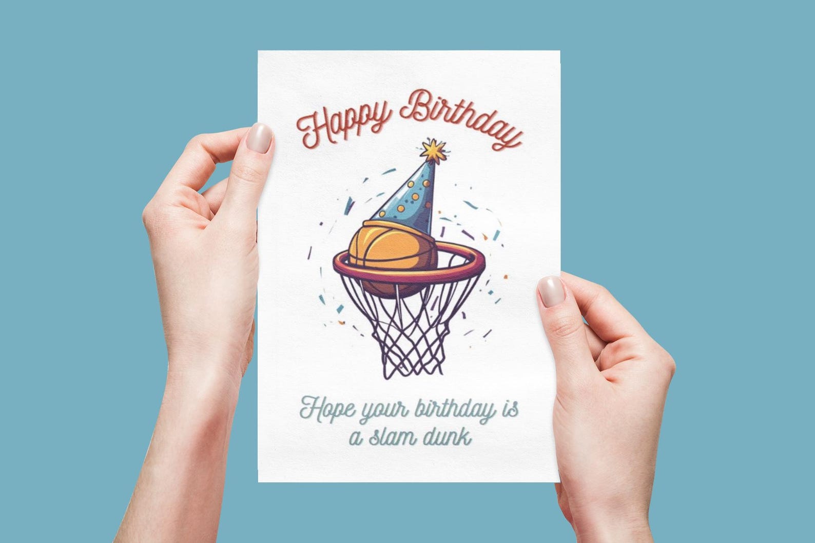 Customizable Birthday Card, Basketball Card, Birthday Present, Gift ...