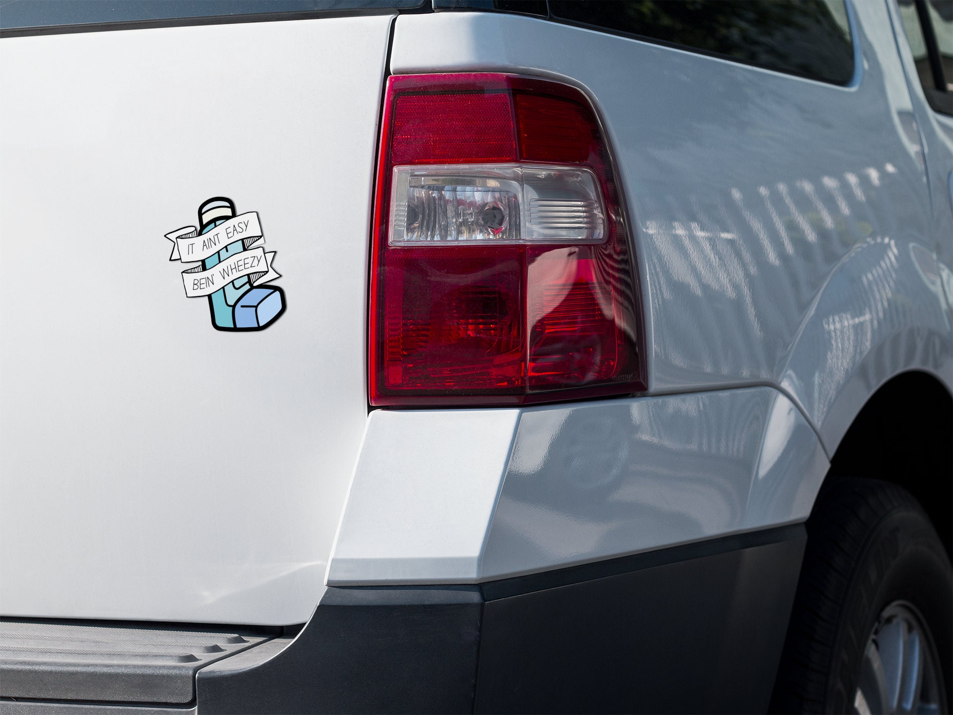 Breathe Easy - It's Not Easy Being Wheezy, Asthma Awareness Sticker ...