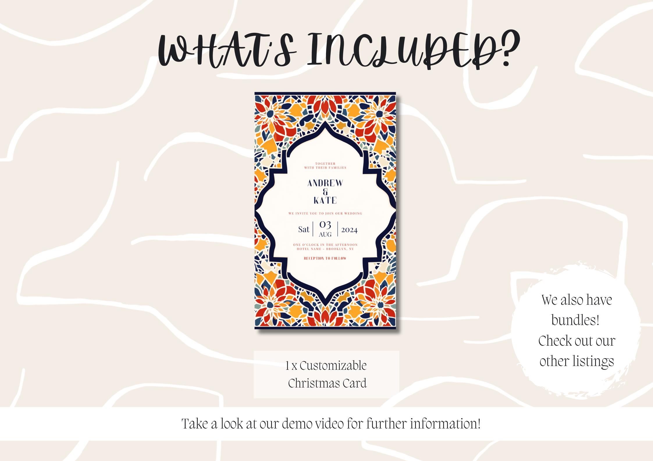 Moroccan Invitation Template, Editable Customizable, Wedding Invite ...