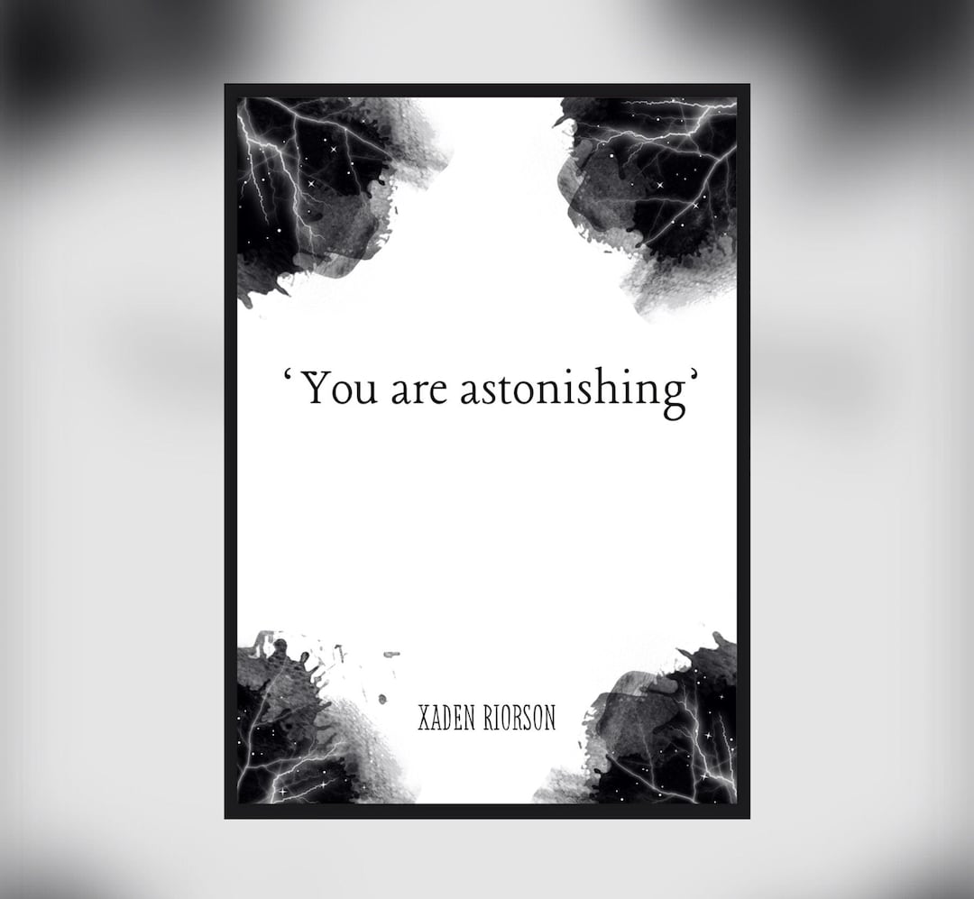 Fourth Wing Print xaden Riorson A4 Quote Violet Sorrengail Print Fourth ...