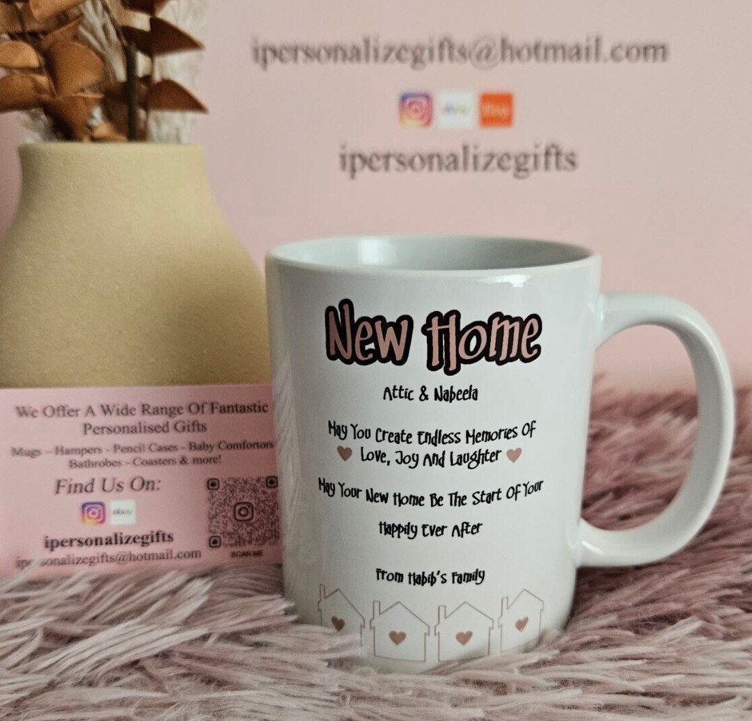 NEW Personalised New Home Frame & Mug Set A4 Print House Moving Gifts ...